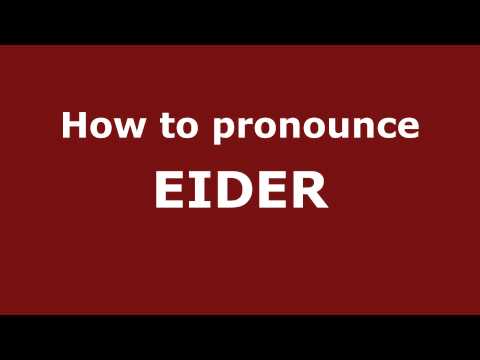 How to Pronounce EIDER in Spanish - PronounceNames.com
