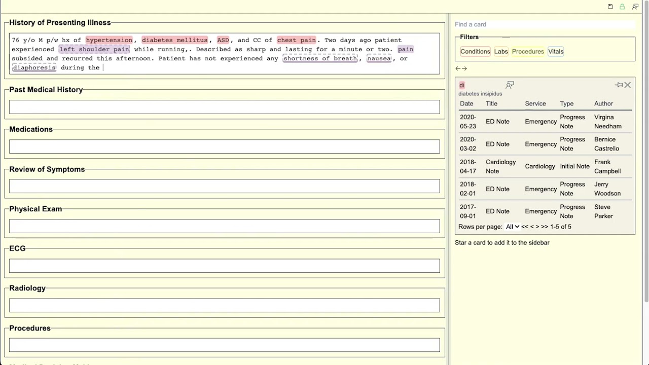 MedKnowts: Unified Documentation and Information Retrievalfor Electronic Health Records