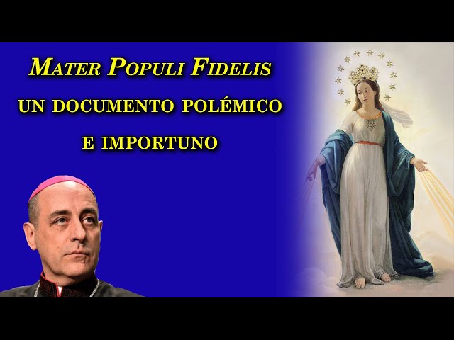 El Documento Mater Populi Fidelis y su Impacto en la Mariología ...