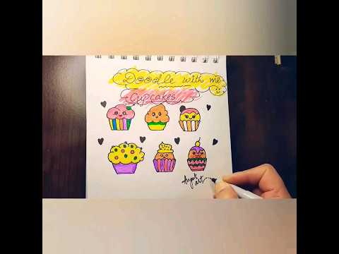 #how to draw π§ #cupcake #doodle #cute cupcakes #shorts #viral #youtubeshorts @angelsartstudio