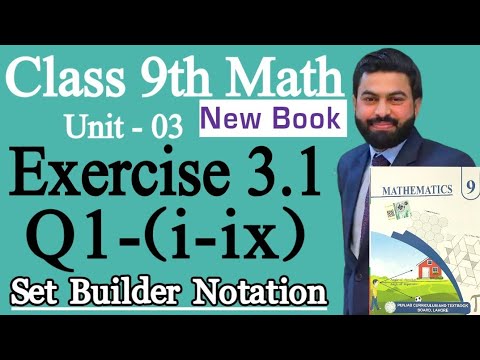 Class 9th Math New Book Exercise 3.1 Question 1 (i-ix)-Exercise 3.1-9th class Maths New Book 2025