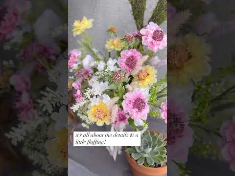 Bring Spring with EASY Faux Floral Arrangements #budget #diy #flowers