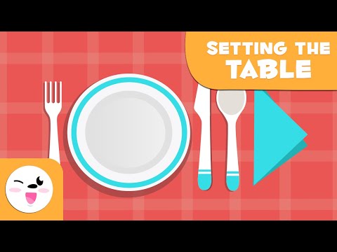 Learning How to Set the Table - Vocabulary for Kids