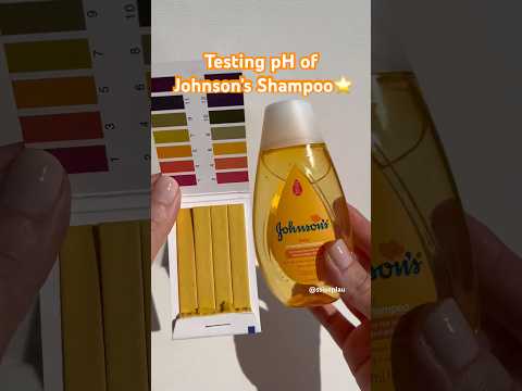 Revealing the pH of Johnson's Baby Shampoo 👶 Is it Truly Mild? #shorts #baby #skincare