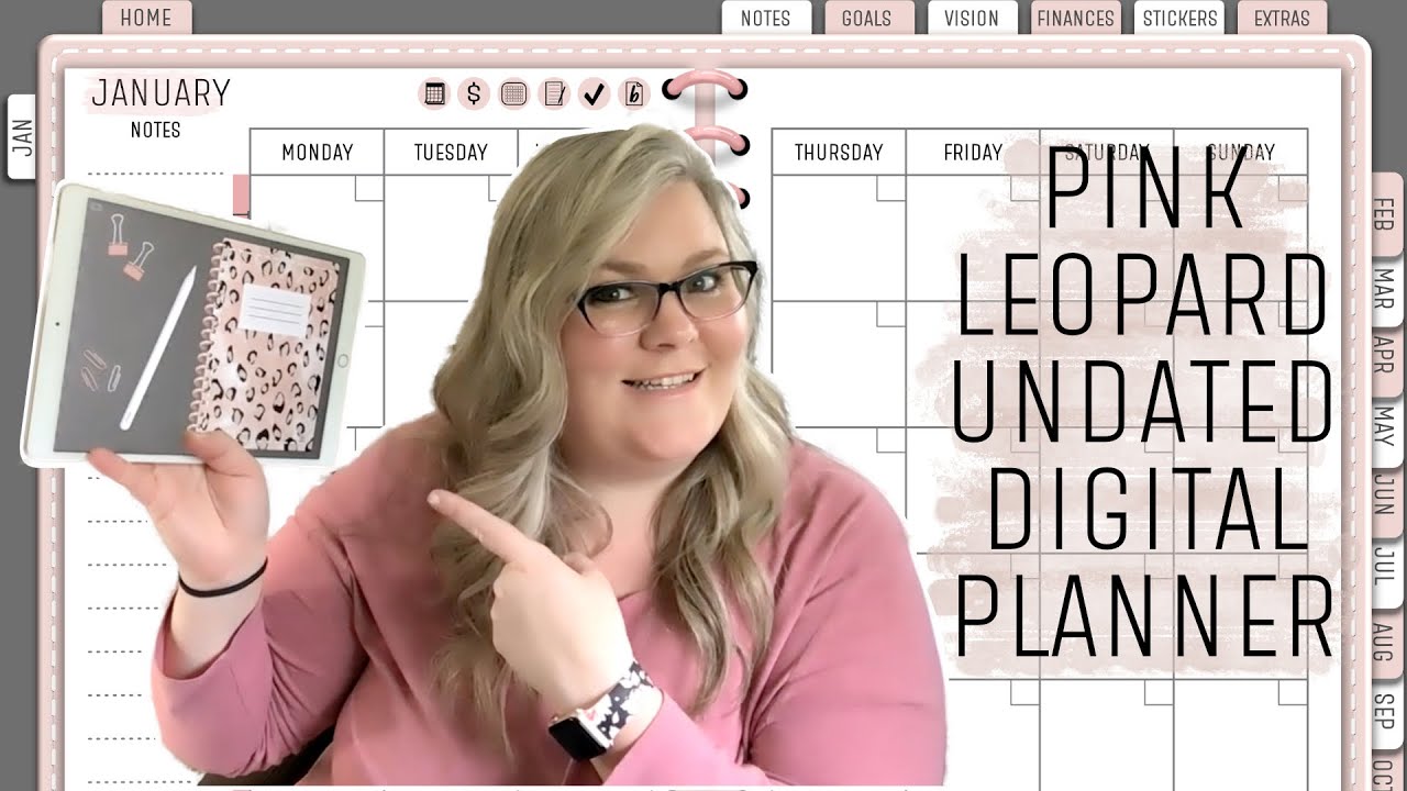 UNDATED DIGITAL PLANNER | Pink Leopard Digital Planner