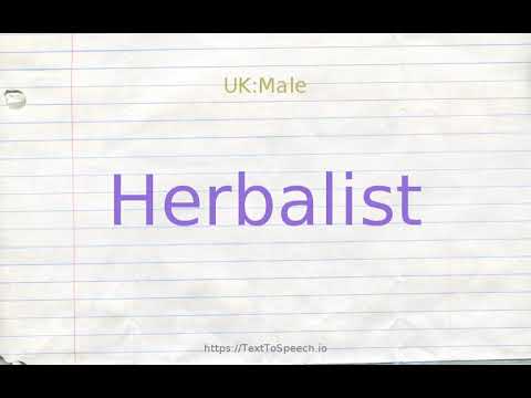 How to pronounce herbalist