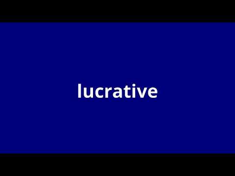 what is the meaning of lucrative