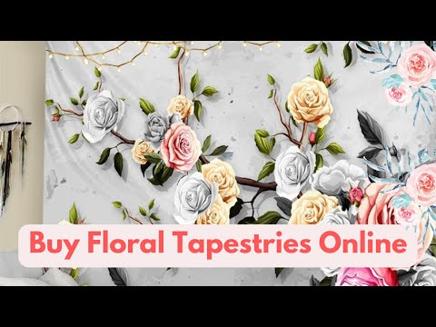 Buy Floral Wall Tapestry | Flower Wall Hanging Tapestries for Living Room | Factorytapestry.com