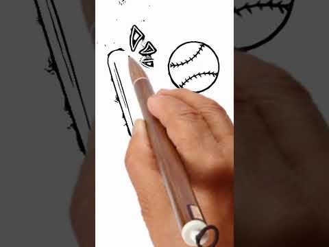 Baseball #drawing #easydrawstepbystep #drawingshorts