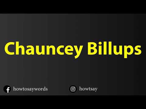 How To Pronounce Chauncey Billups