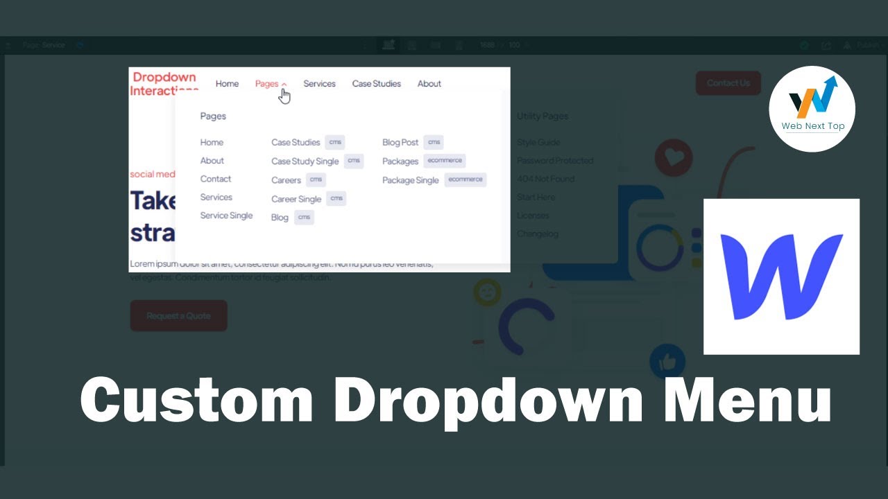 Custom Dropdown Menu Interaction in Webflow
