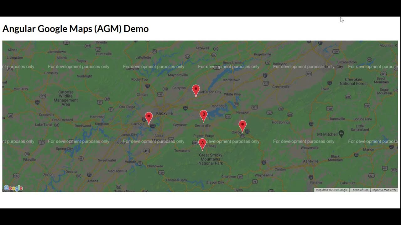 Angular Google Maps (AGM)