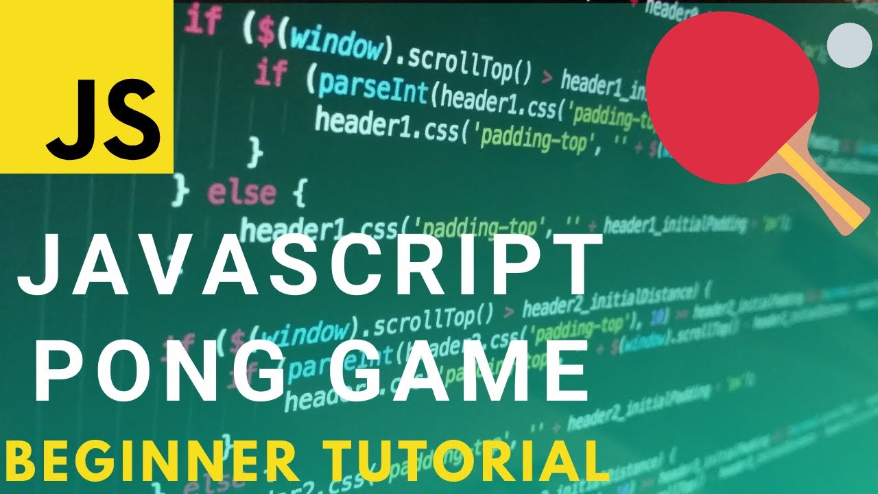 Build Pong in Vanilla JavaScript (JavaScript Canvas Game Dev Project Tutorial)