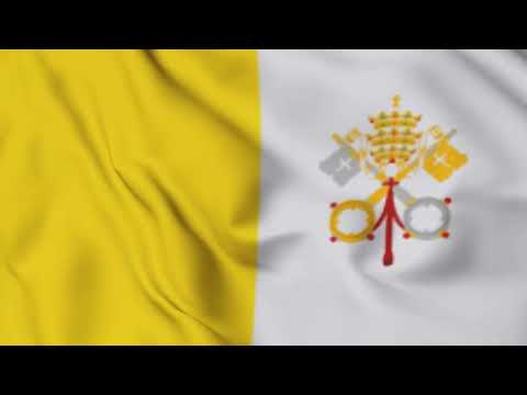 Vatican City / holy see Flag Waving Animation / free 4k stock footage / 3-min loop