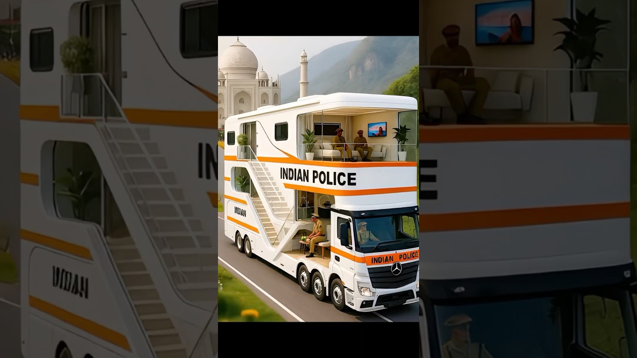Futuristic Indian police bus | 🚎| AI generated vehicle #shorts