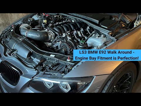 LS3 BMW E92 Walk Around - Engine Bay Fitment is Perfection!