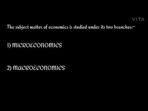 Types/Subject matter of economics
