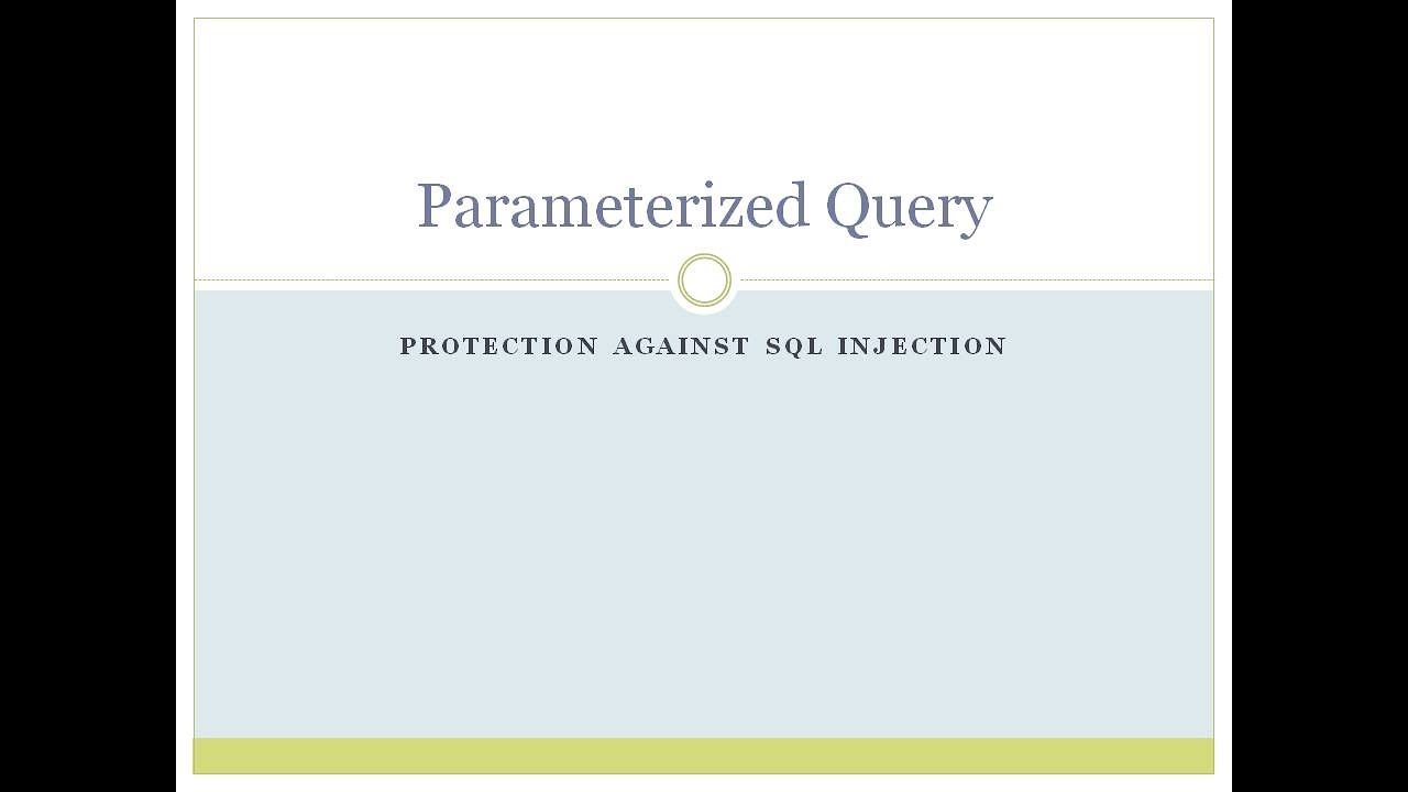 3 - Parameterized Query Example #DeleteRecord
