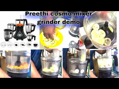 Preethi zodiac cosmo mixer Demo | juicing, kneading, slicing, Grating, Mincing, Chopping And Dicing