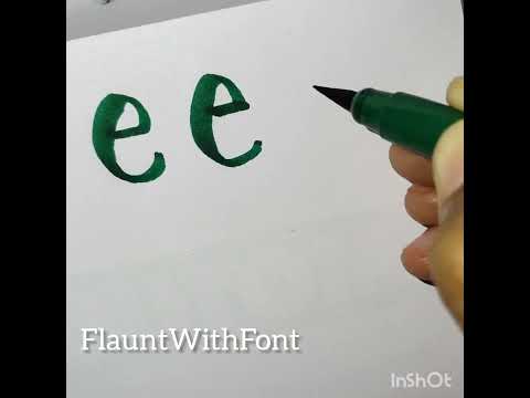 Handlettering the alphabet E #shorts #flauntwithfont #brushpen