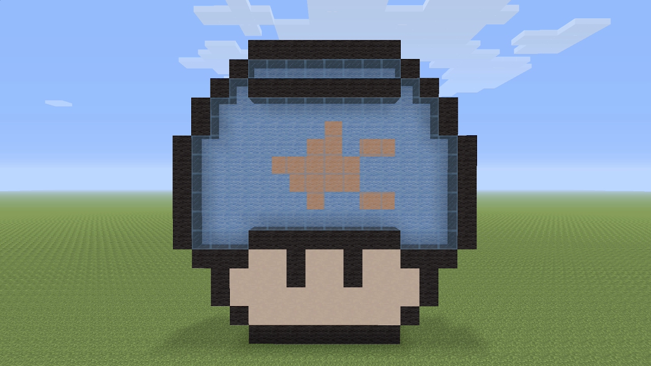 Minecraft Pixel Art - Fish Tank Mushroom