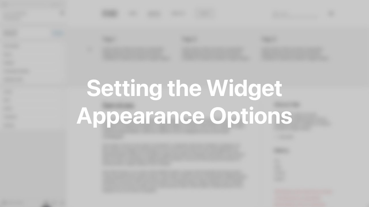 Setting the Widget Appearance Options | YOOtheme Documentation (WordPress)