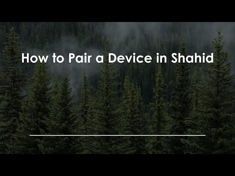 How to Pair a Device in Shahid