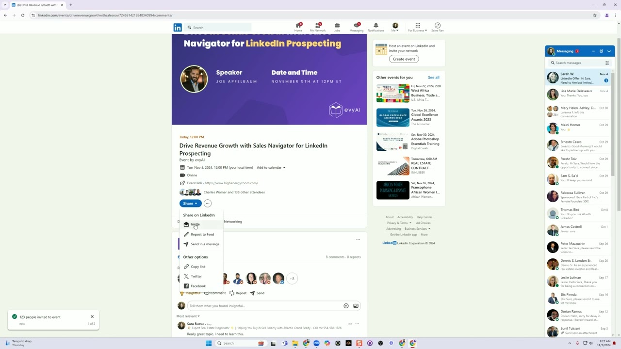 STEP BY STEP PROCESS on How to Invite 1000 Connections to LinkedIn Events - LinkedIn Event Hack!