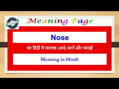nose - meaning in hindi /nose - का हिंदी में मतलब (अर्थ) जानें