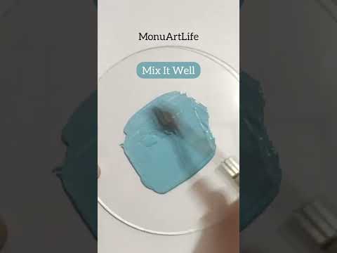 Aqua Blue | Color Mixing Tutorial | MonuArtLife | #painting #YTSHORTS #Shorts #trending #trend