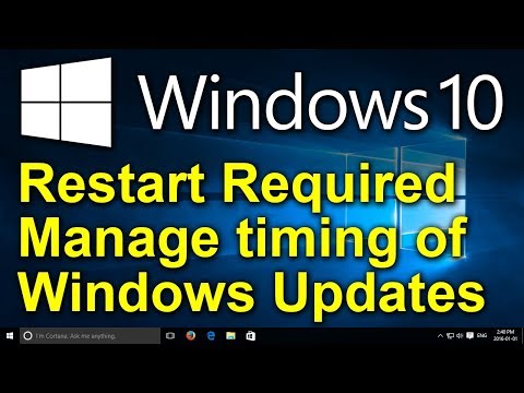 ✔️ Windows 10 - Restart Required - Manage the timing of your Windows Updates