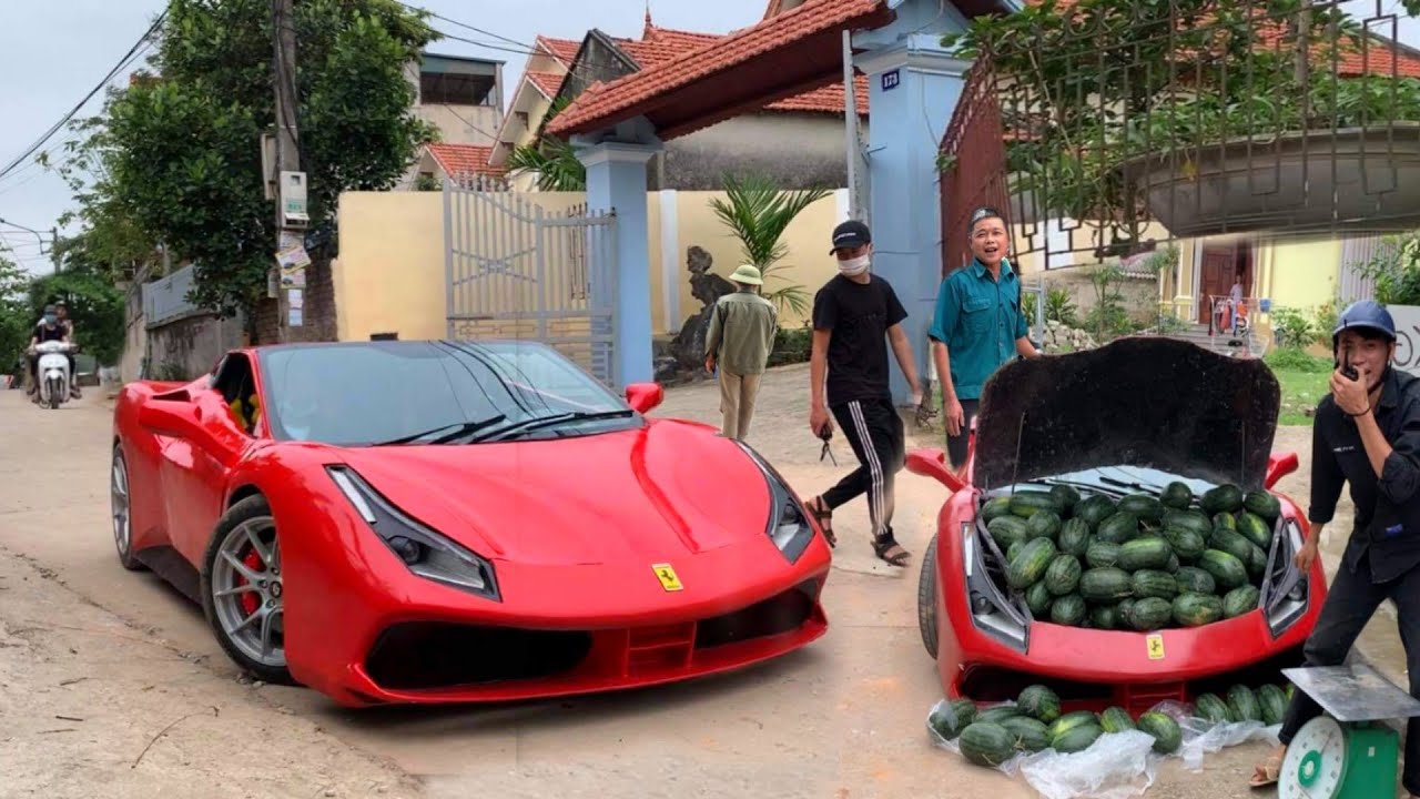 Homemade Ferrari 488 GTB Is Now Being Used to Sell Melons - autoevolution