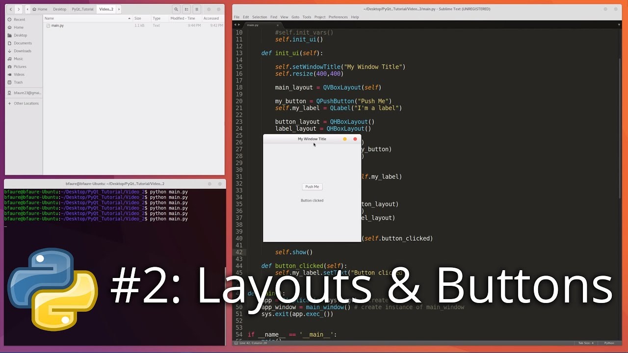 Python GUI Development #2 - Layout & Button Connect
