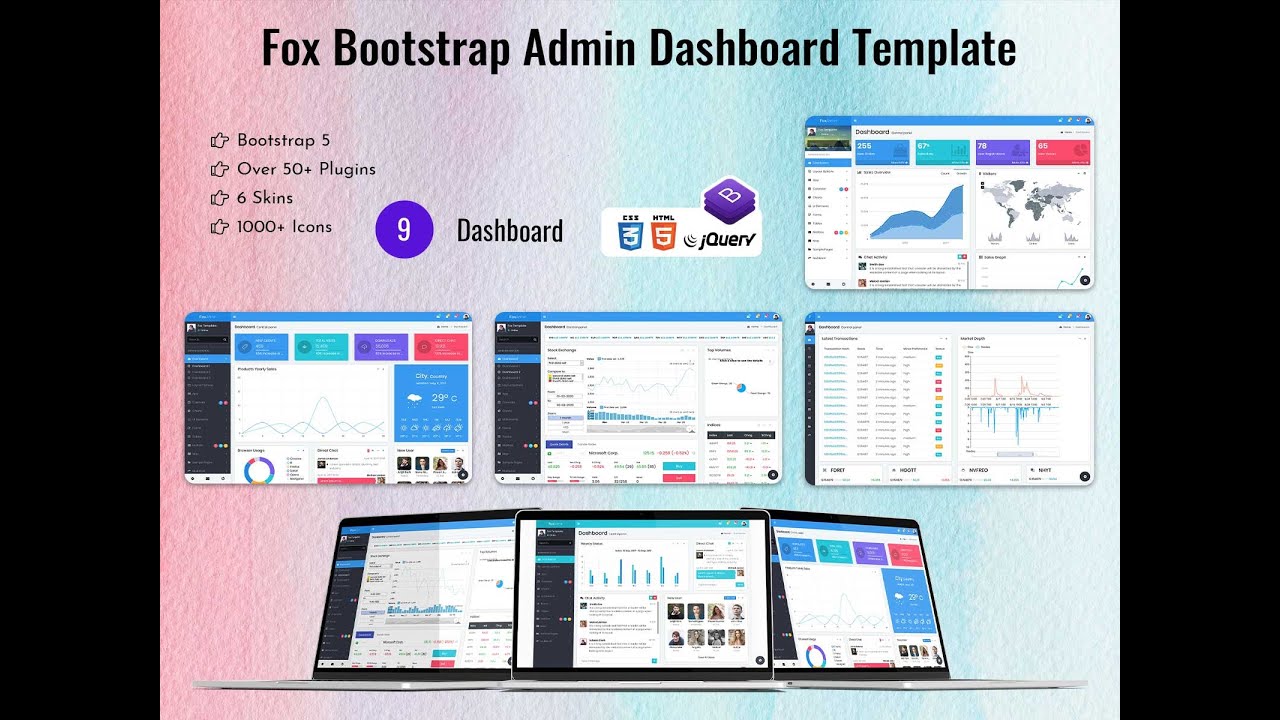 Responsive Bootstrap 5 Admin Dashboard And UI Framework – FOX
