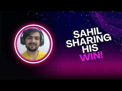 Sahil sharing his Win with Ankit Jain