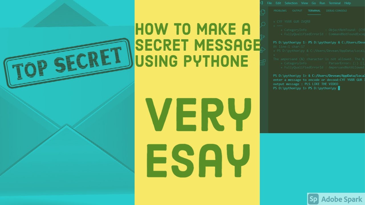 how to make secret message using python