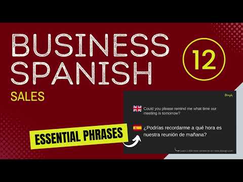 12. Sales - Business Spanish - Essential Phrases