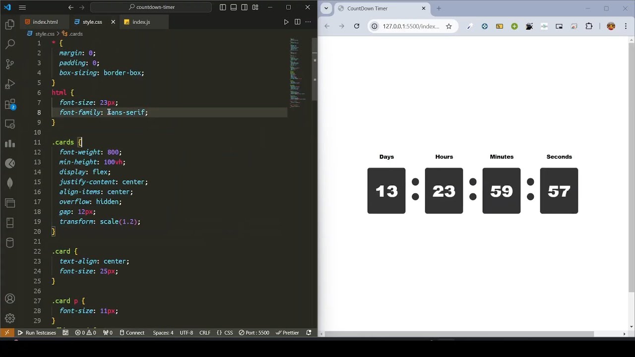 ASMR Programming - Countdown Timer With Javascript - No Talking