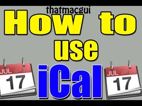 Mac Tutorial - How to use iCal (Calendar Application)