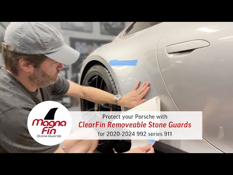 Protect your 992 series Porsche 911 with NEW ClearFin removable stone guards. Full install in 2 min.
