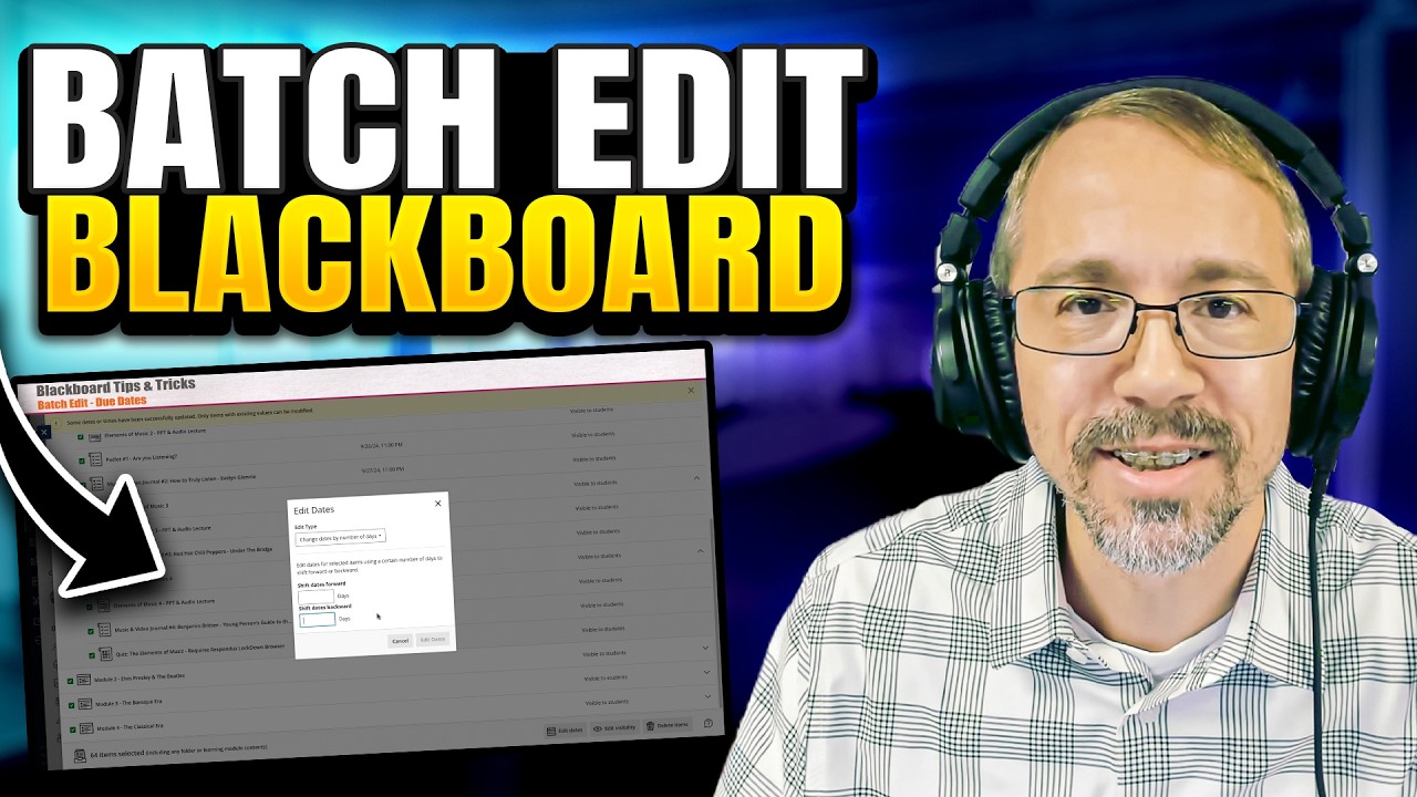 Blackboard Dates Problem SOLVED | Batch Edit Feature