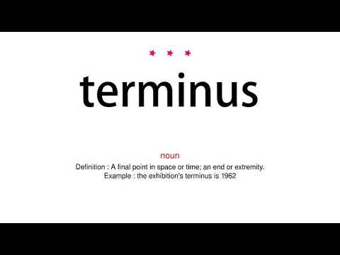 How to pronounce terminus - Vocab Today