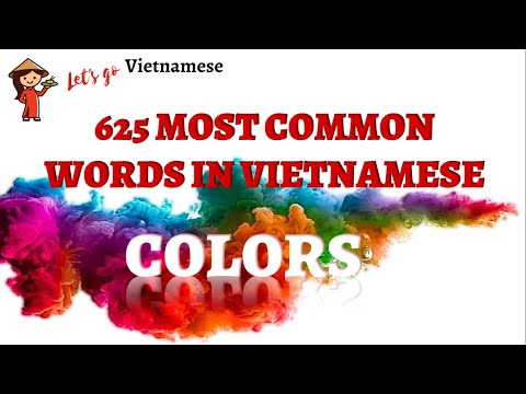 625 most common words in Vietnamese (both Northern and Southern accent) | Colors | Beginners