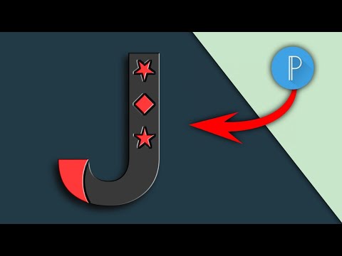 j logo design in pixellab / how to make 3D logo design in pixellab