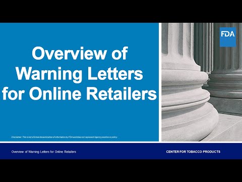 Overview of Warning Letters for Online Retailers