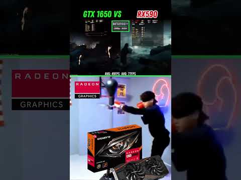 RX 580 vs GTX 1650 (590 5600xt) #gpu #pcgaming #pc #nvidia #ryzen #amd