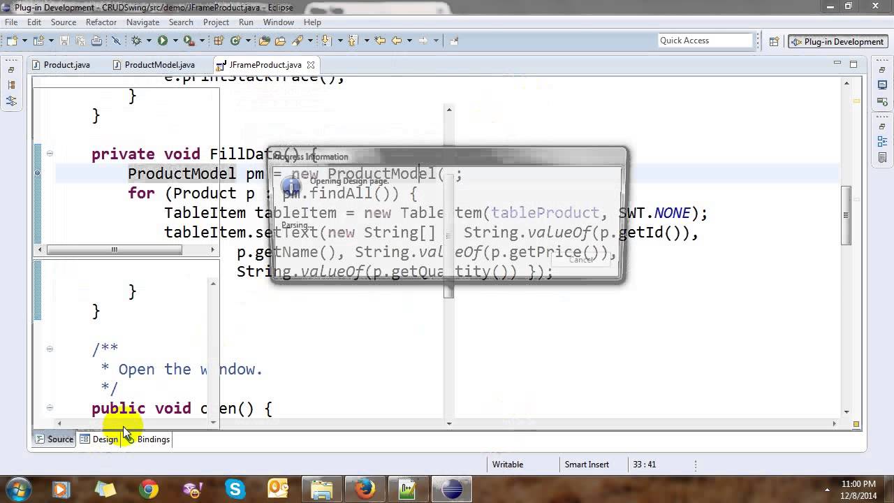 Swing CRUD Application on Eclipse and WindowBuilder