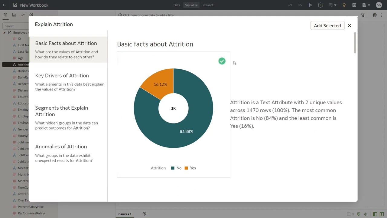 Use Explain to Discover Data Insights in Oracle Analytics