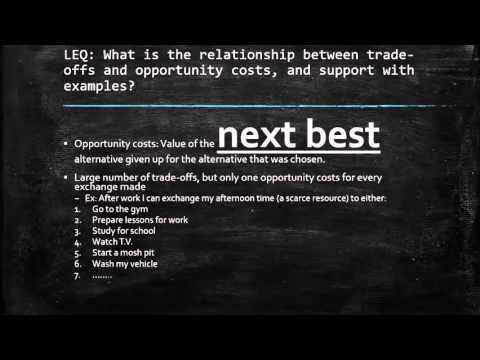 Unit 1 Trade Offs and Opportunity Costs