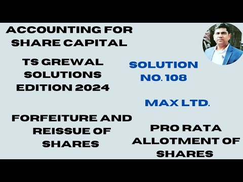 solution 108 | Max ltd. invited applications Ts grewal @sethsaccountancytricks